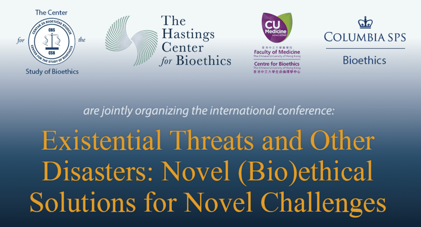Existential Threats and Other Disasters: Novel (Bio)ethical Solutions ...